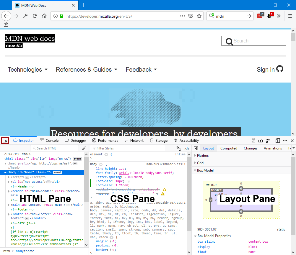 Open The Inspector Firefox Source Docs Documentation